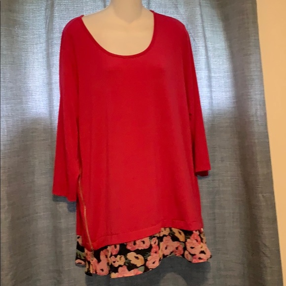 Kate & Mallory | Tops | Ladies Sz Xl Kate Mallory Top Pink Wruffle ...